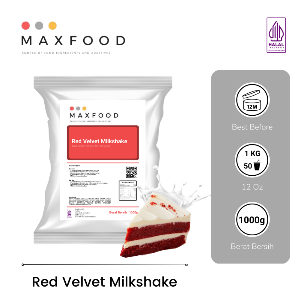 Red Velvet Milkshake/ Red Velvet Drink Powder/ Red Velvet Powder 1kg ...