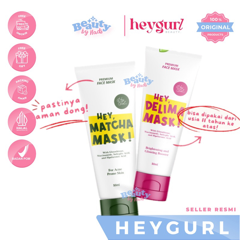 Beautyby.nads | Heygurl MASK DELIMA MATCHA PREMIUM FACE MASK HEY MATCHA ...