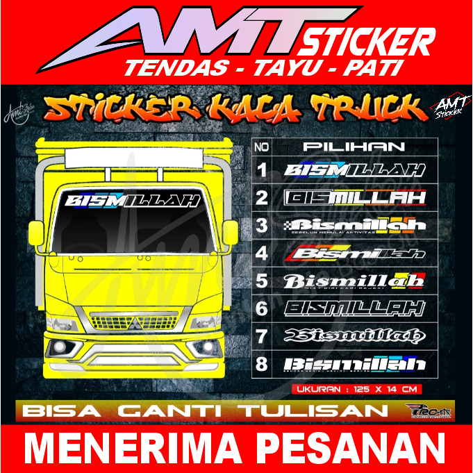 Truck Windshield Sticker Size 125x14 cm - Can Custom/Request | Shopee ...
