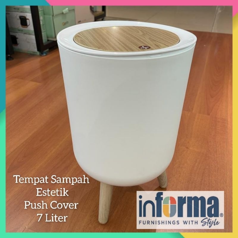 7 Liter Aesthetic Press Trash Can | Shopee Malaysia