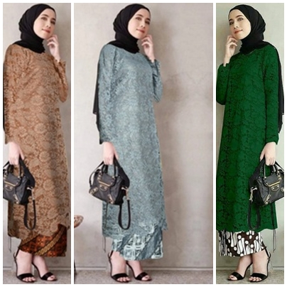 Corneli Gliter Brocade Tunic Suit/modern Brocade/Graduation kebaya ...