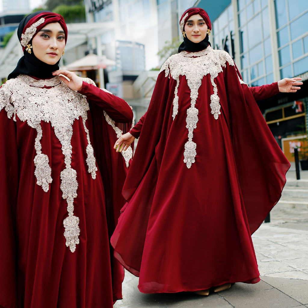 Modern Ameena Kaftan Eid Luxury Simple Elegant Sequin Embroidery for Teenage Women Viral Import ...