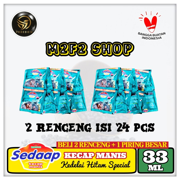 HITAM Sweet Soy Sauce Sedaap Black Soy Special Sachet - 33ml (2Dozen ...