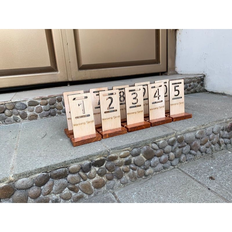 KAYU Table numbers / wooden cafe table numbers / table numbers | Shopee ...