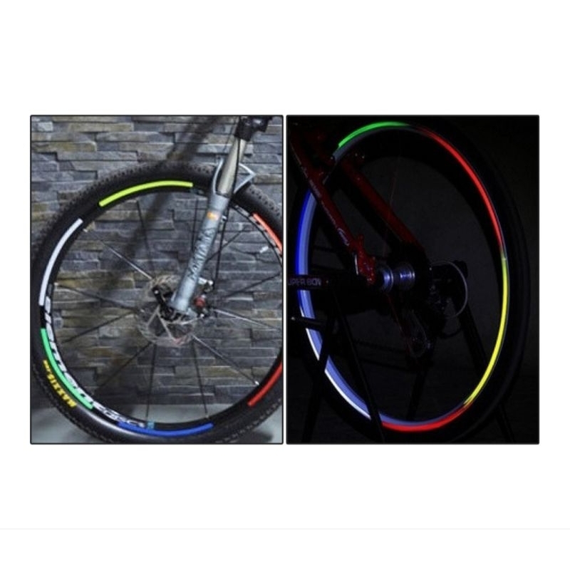 Bicycle Wheel Stickers Bicycle Wheel Reflective Sticker 8 Strips ...