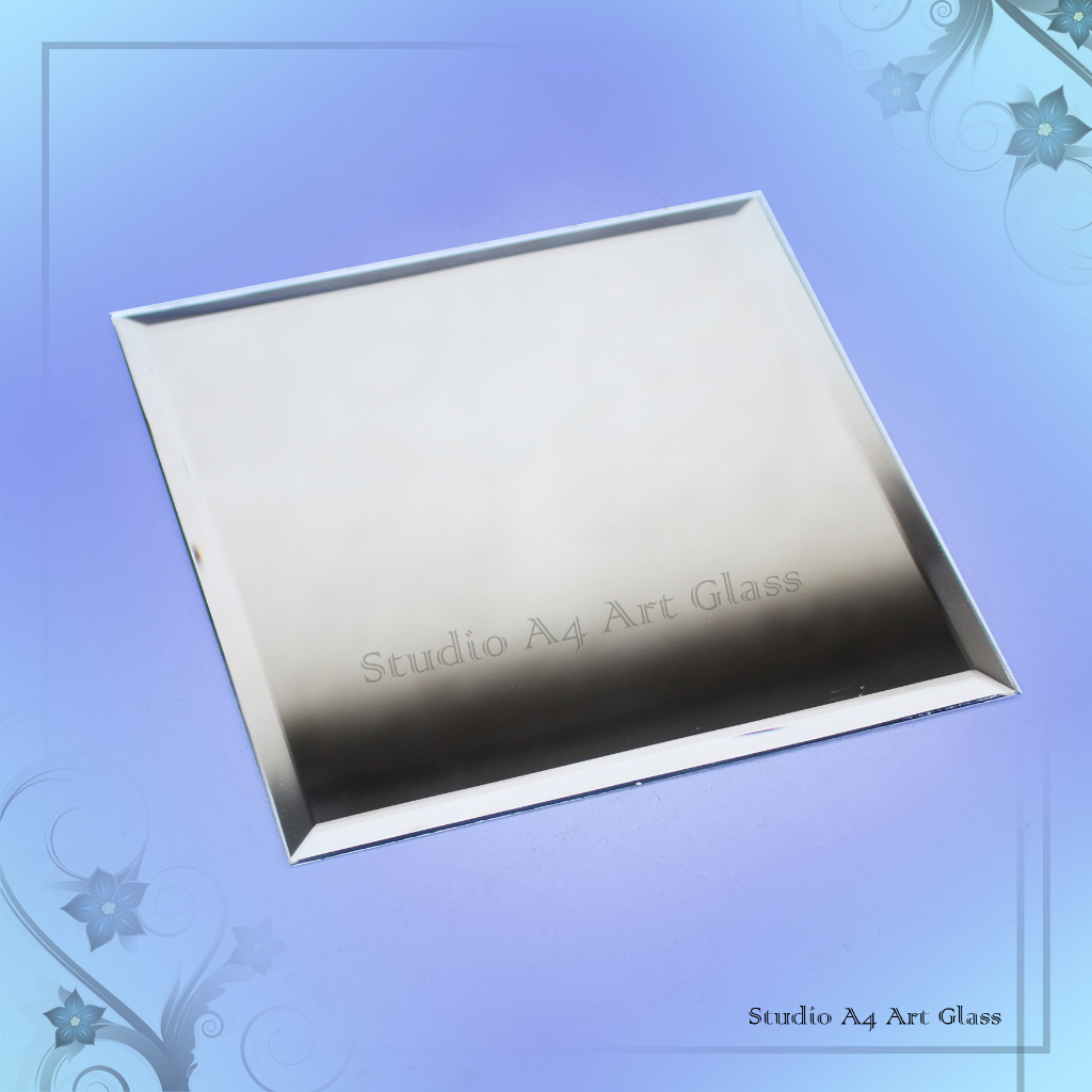 Bevel Mirror Glass 15x15 cm Thick 5ml Please Add Extra Packing For ...