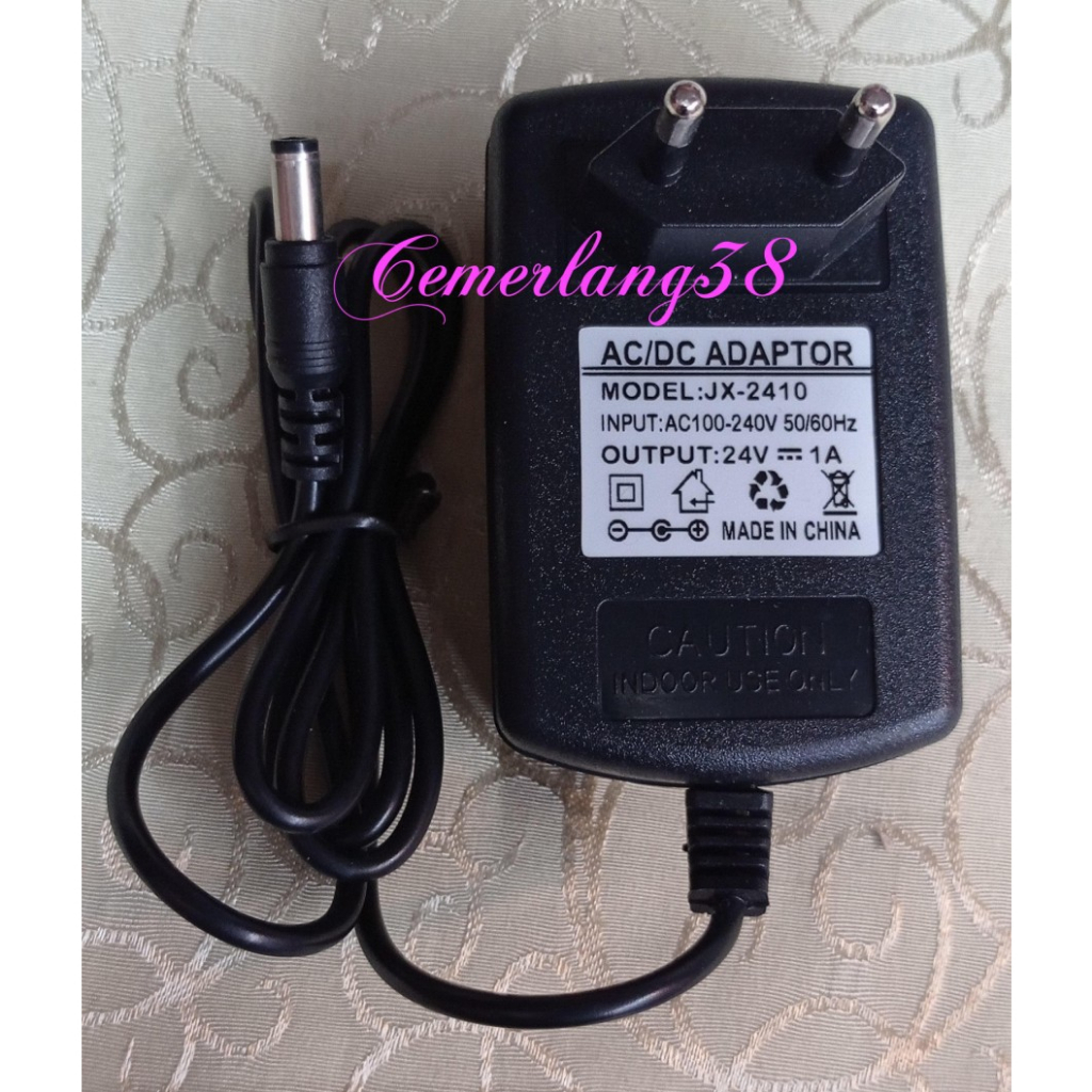 Ac DC Adapter 24V 1A Straight Charger Adapter 24V 1A Switching Power ...