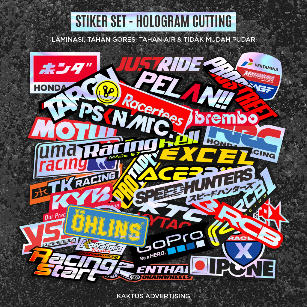 Hologram Racing Motorcycle Sticker Set Already Cut | Shopee Malaysia