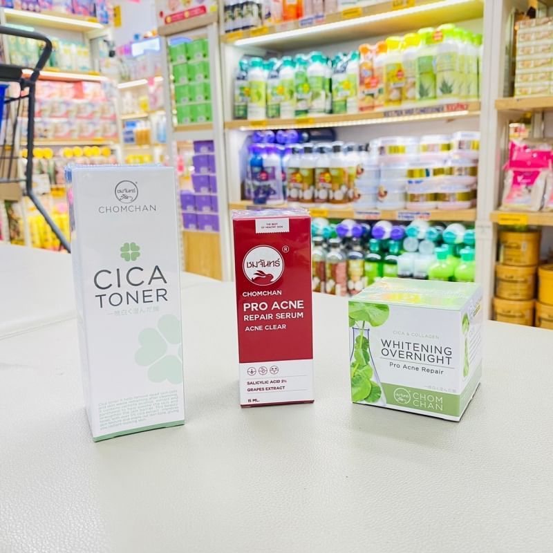 Chomchan Acne Skin Saving Package - Chomchan Top 3 Acne Skin | Shopee ...