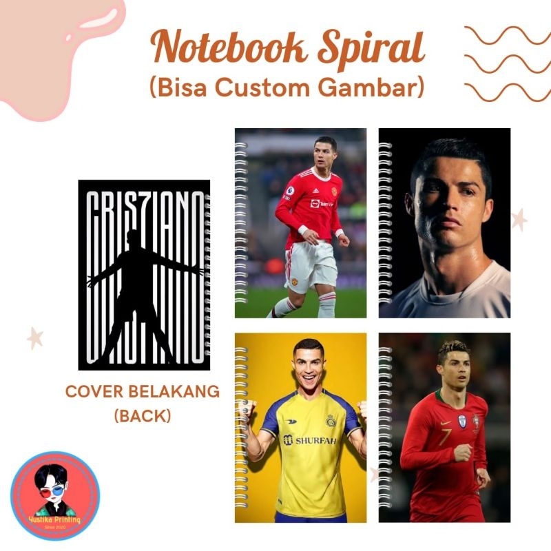 Cristiano Ronaldo Spiral Notebook - Can request Other Pictures | Shopee ...