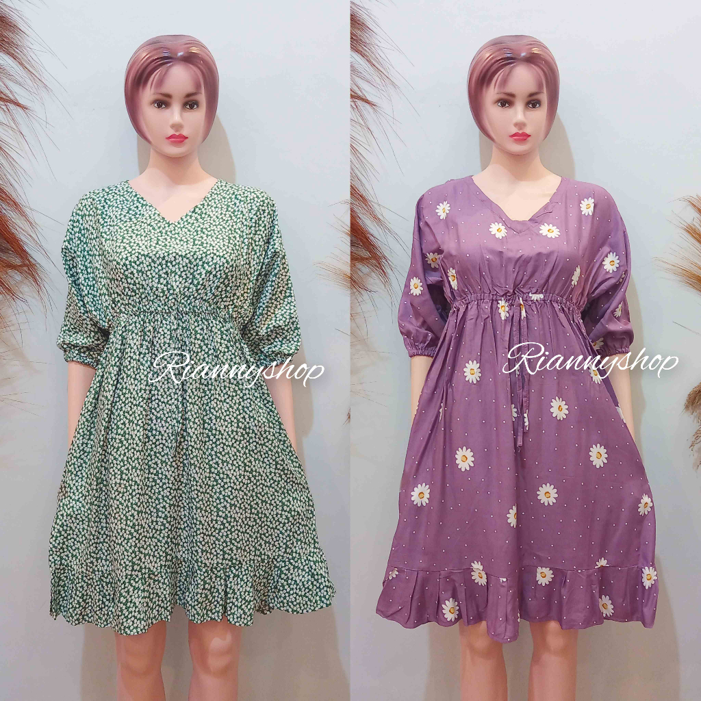 Isabella V-Neck DASTER WITH VARIOUS MOTIFS | Shopee Malaysia