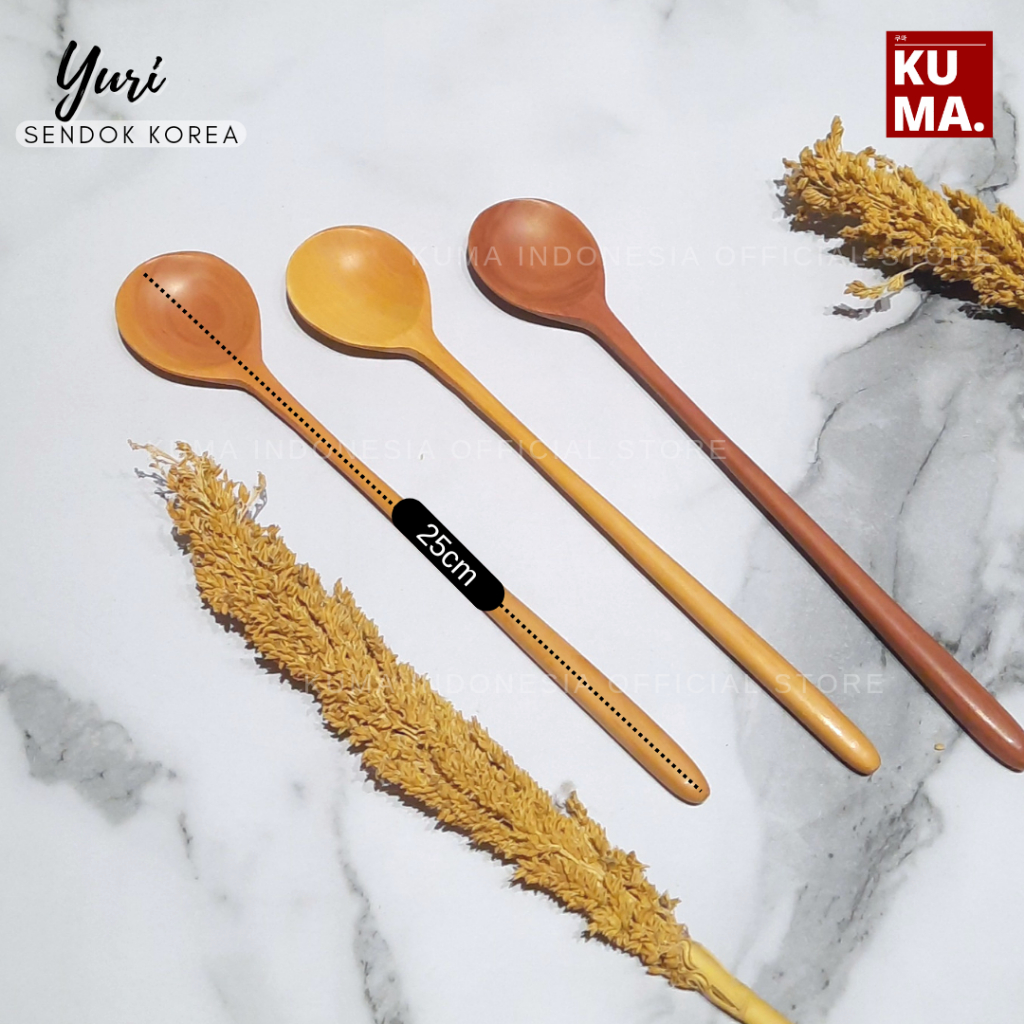 KAYU Kuma Yuri Korean Wooden Spoon 25cm Dinner Spoon Aesthetic Korean ...