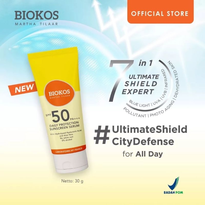 [SUN 30gr] Biokos Daily Protection Sunscreen Serum SPF 50 PA ...