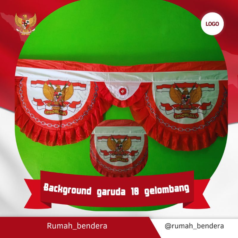 Garuda background flag 10 waves new) | Shopee Malaysia