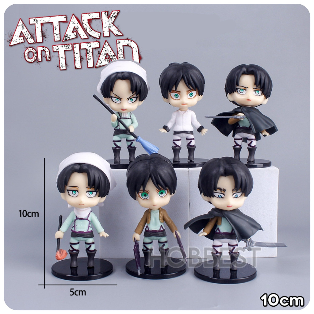 ATTACK ON TITAN CHIBI Action Figure - Miniature Display Cake Topper ...