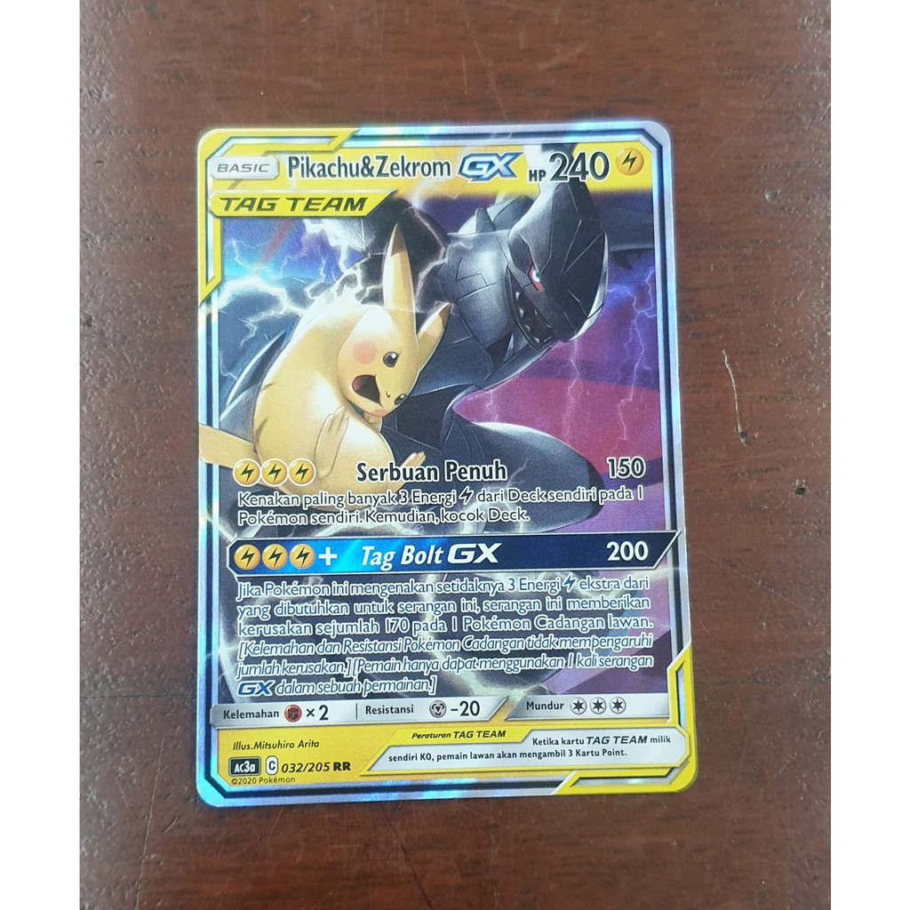 Pikachu & Zekrom GX RR Pokemon TCG 032/205 | Shopee Malaysia