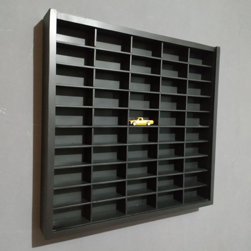 HITAM Hotwheels 50 full Black Rack - diecast display Rack - hotwheels ...