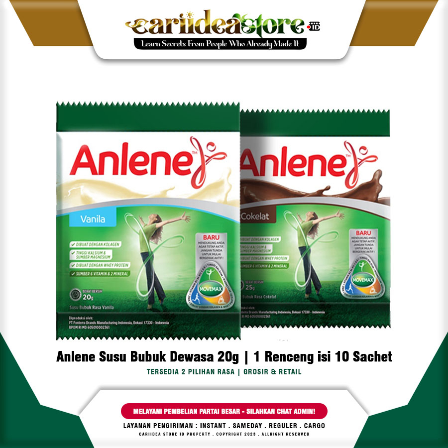 Anlene Adult Milk Powder 20g | 1dozen Contents 10 Sachets - High ...