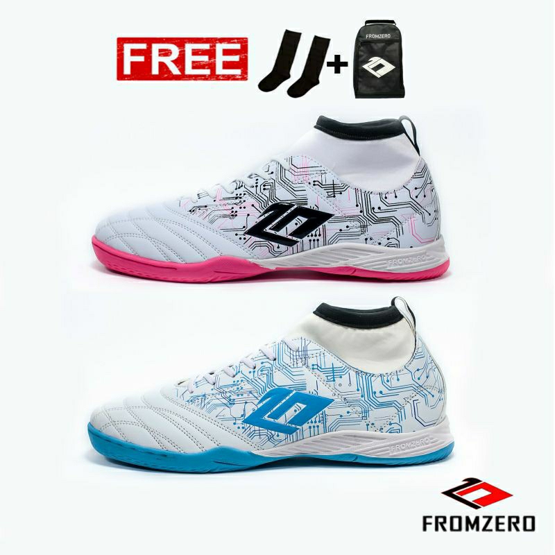 PUTIH Fromzero - Futsal Boots Fromzero Starkia Baltic IN White Pink White Tosca Original ...