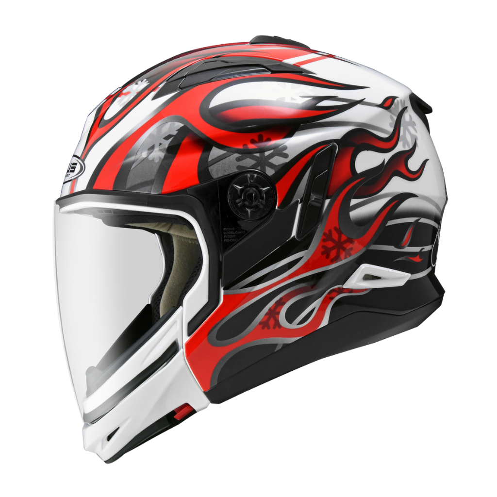 Zeus ZS 613C WHI AJ19 RED GLOSSY CROSSOVER DOUBLE VISOR MODULE | Shopee ...