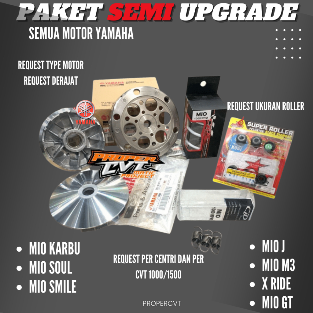 Upgrade Package CVT MIO SMILE MIO SPORTY Package FULL PULLEY SET Double ...