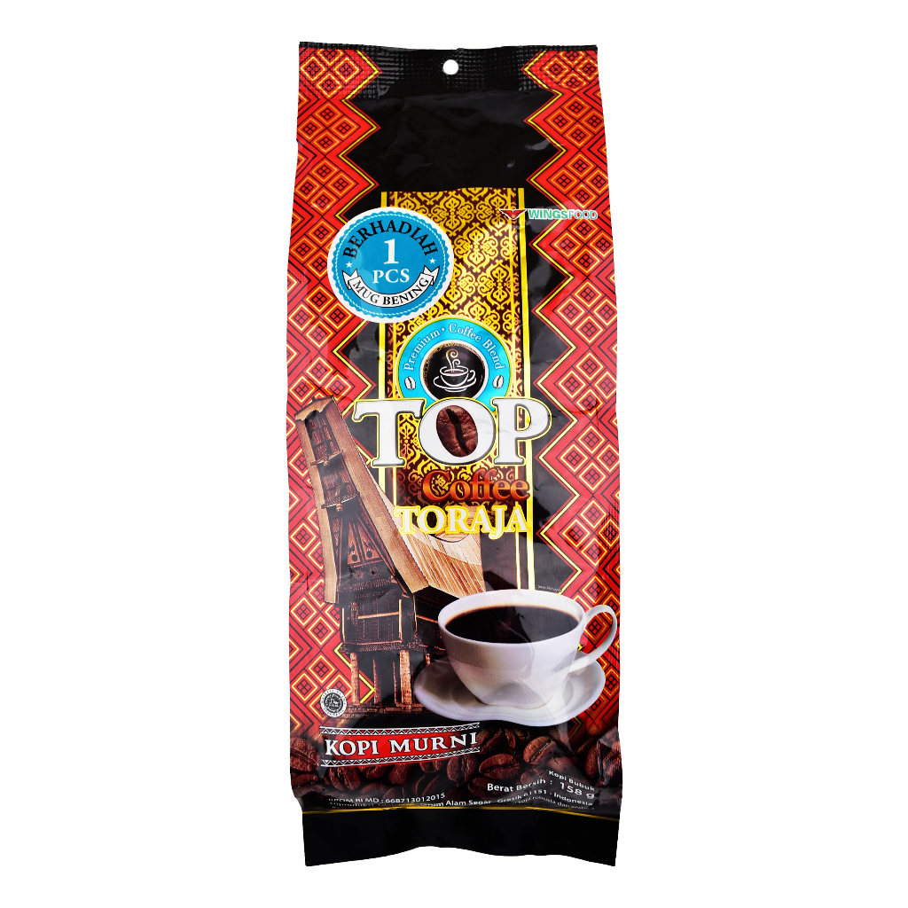 TORAJA TOP COFFEE GROUND BLACK COFFEE 158 GR | Shopee Malaysia
