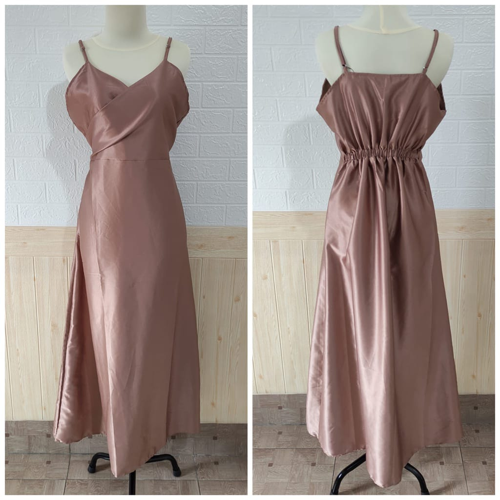 [Nevada] Satin VELVET DRESS // Latest SATIN KIMONO LONG DRESS ...