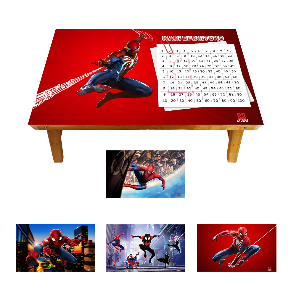 Children's Spiderman Character Folding Study Table | Shopee Malaysia