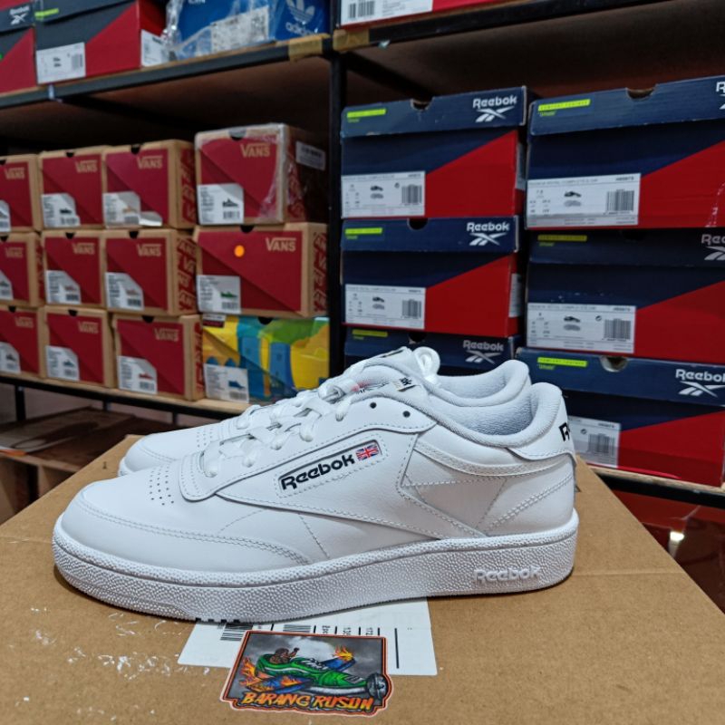 Reebok Club C 85 White Leisure Black Official Original MAP | Shopee ...