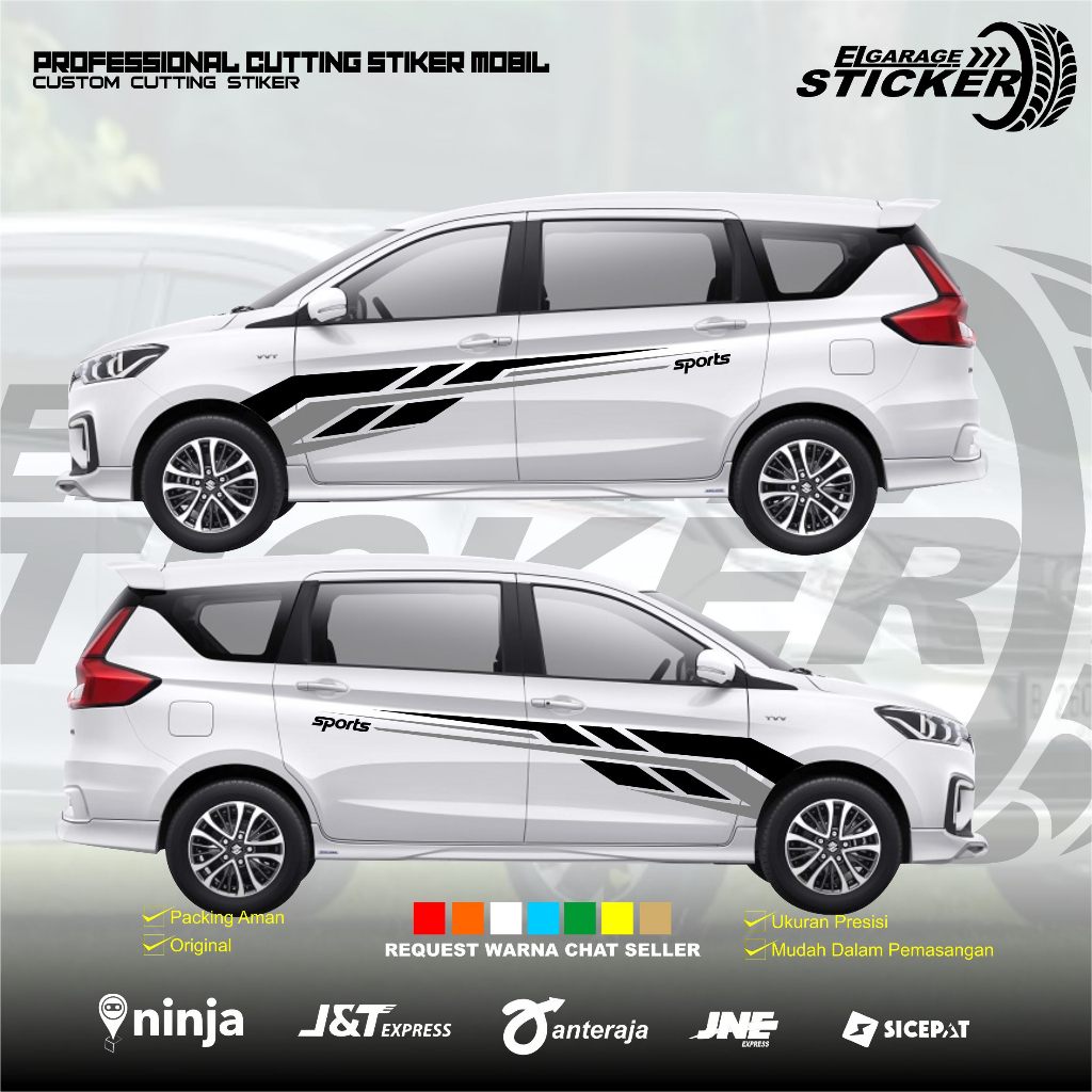 Suzuki ertiga car stickers cutting suzuki ertiga side body stickers ...