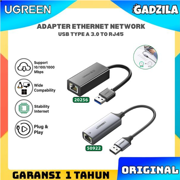 Ugreen Ethernet Gigabit LAN Cable Adapter Network USB To Laptop Macbook ...