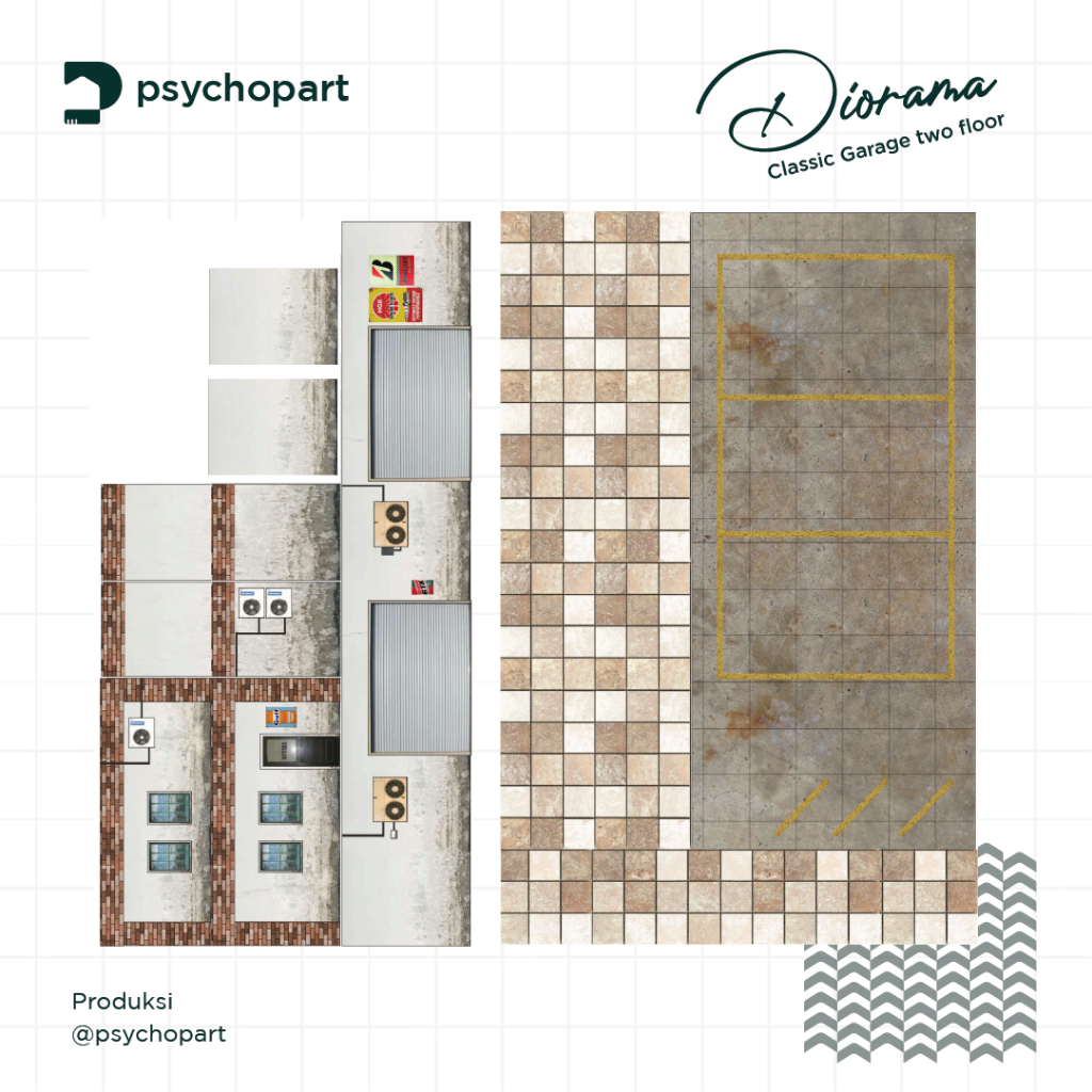 Realistic Classic Garage two Floor Papercraft Diorama | Shopee Malaysia