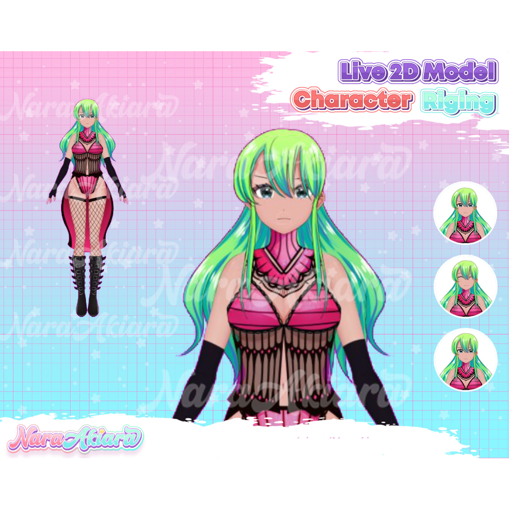 Create Your Streaming With Vtuber Anime Characters Ready to Use Live2D ...