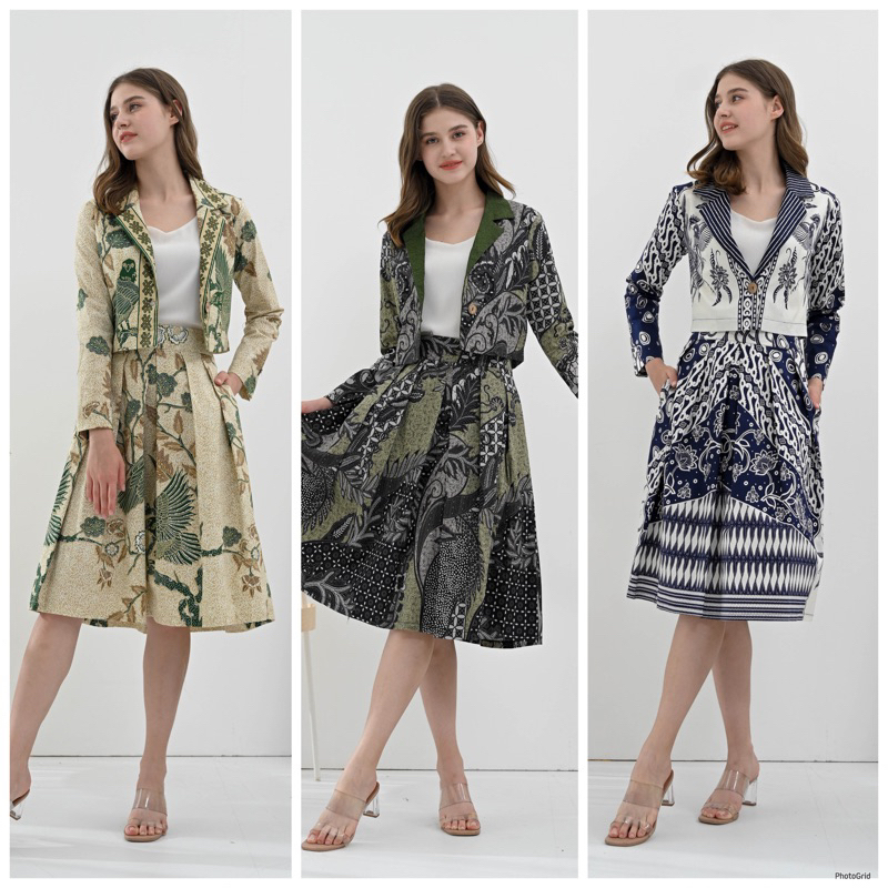 Pikoi_id / modern women's batik suit long sleeve semi blazer / office ...