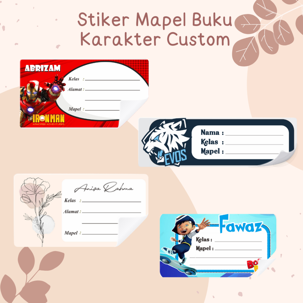 Custom Textbook Label Sticker | Shopee Malaysia