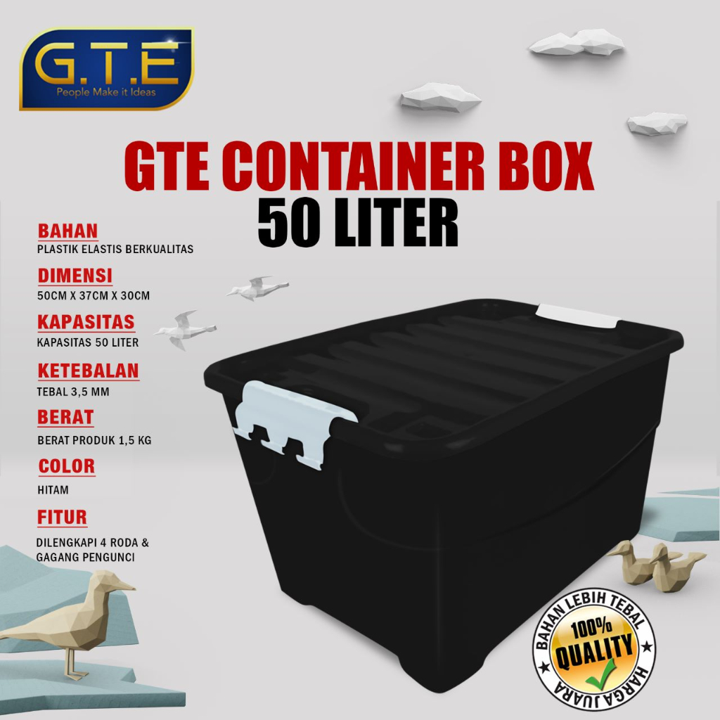 Contener BOX / CONTAINER BOX / 50L GOODS STORAGE BOX | Shopee Malaysia