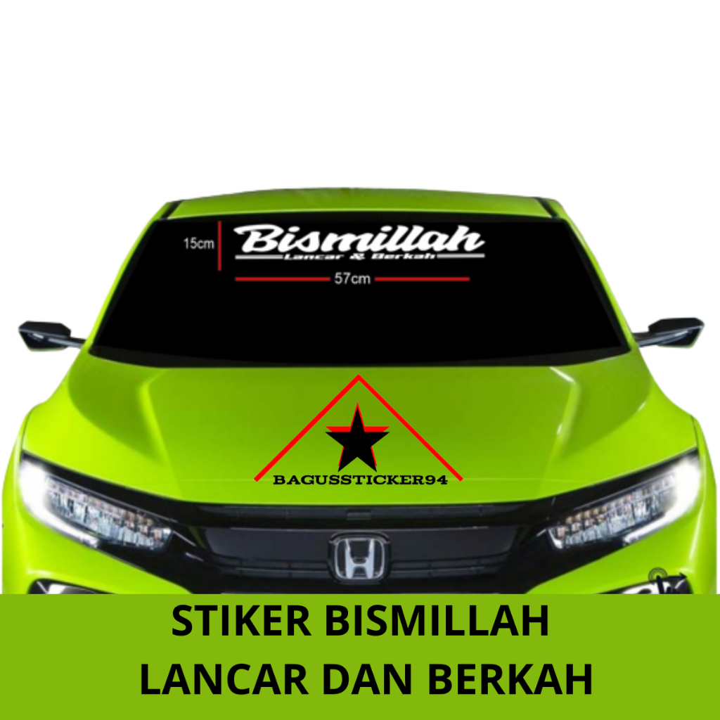 Bismillah CURRENT BLESSING CAR STICKER/BISMILLAH CAR GLASS STICKER ...