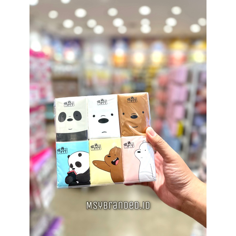 Tissue MINISO WE BARE BEARS TISSUE WBB GRIZZ PANDA ICE BEAR 1set 18pcs ...
