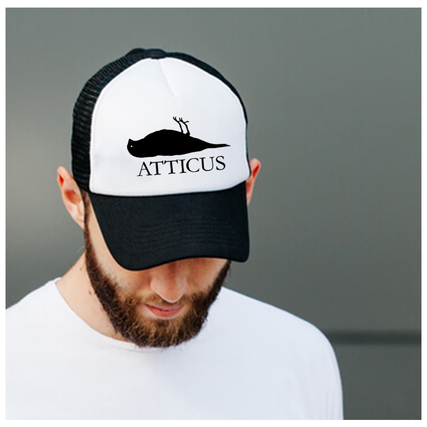 HITAM Atticus Black Trucker hat - premium Trucker hat/Trucker hat Men ...