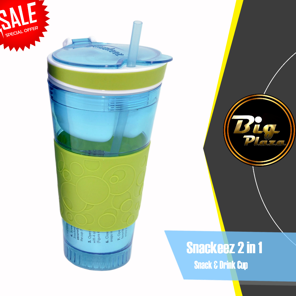 Snackeez 2 in 1 Snack & Drink Cup / Pop Corn Glass | Shopee Malaysia
