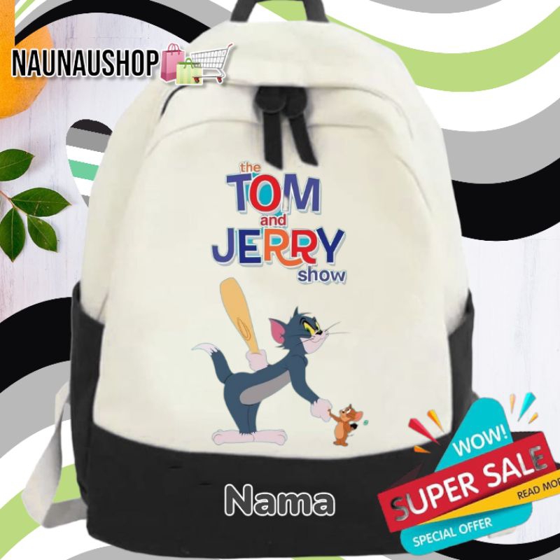Tom JERRY motif School Backpack (FREE Name) | Shopee Malaysia