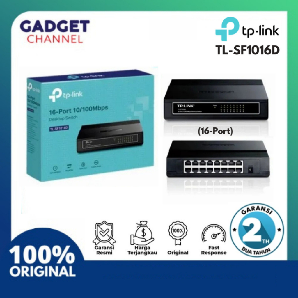 Tp-link TL-SF1016D 16 Port Hub Switch - Desktop Switch Hub 10/100Mbp ...