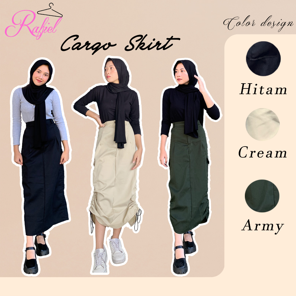 Rafiel Korean Style Cargo Skirt - Fashionable And Practical, Drawstring ...