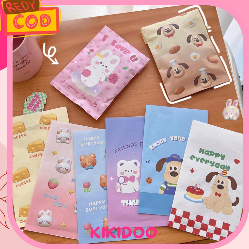 Kikidoo Plastic Envelope Packing Aesthetic Cartoon Paper Bag Cute Paper ...