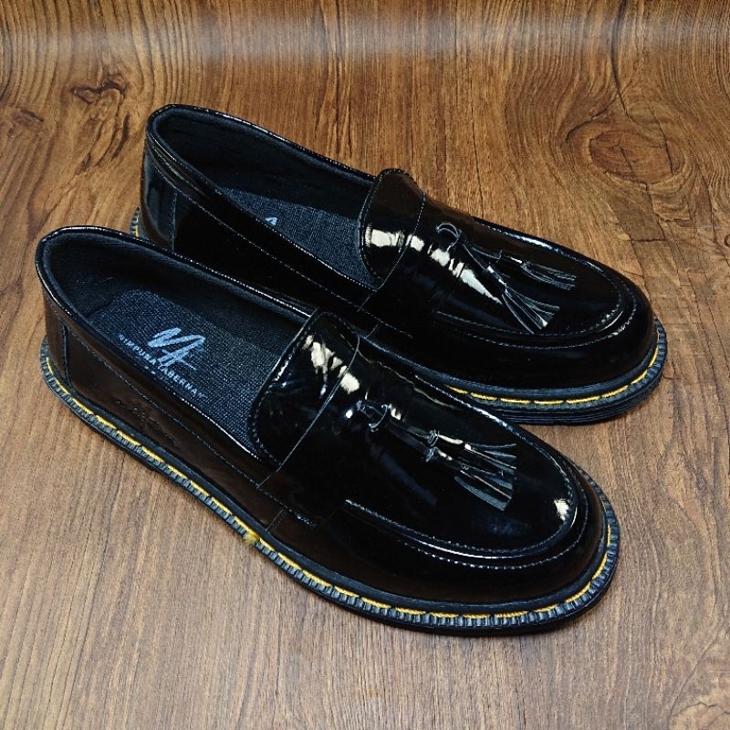 Docmart Penny Loafers Fullblack shoes / slipon shoes / men's formal ...