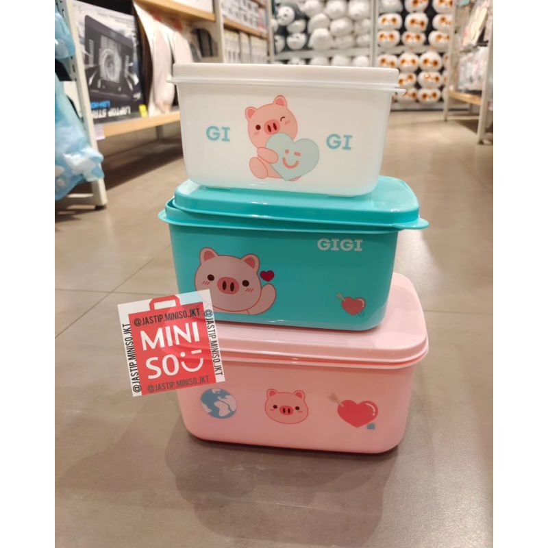 Miniso Multipurpose Lunch Box Food Storage Containers GiGi Pig Series ...