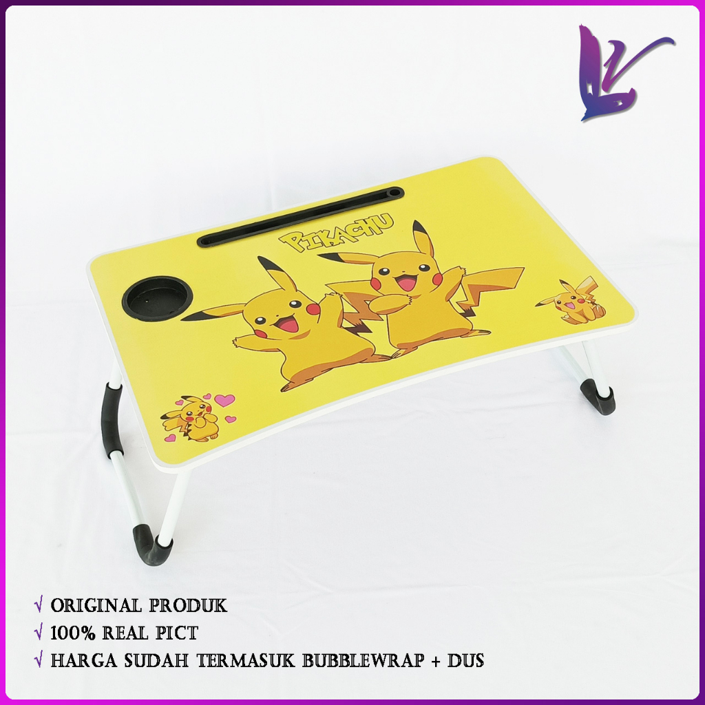 Pikachu motif children's study table laptop table writing table size ...
