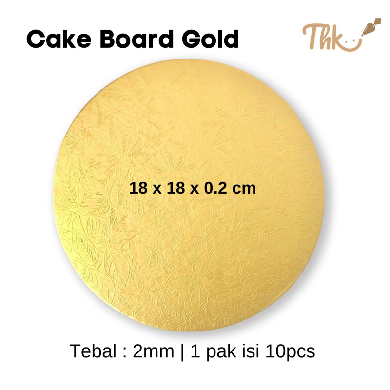 Nicole Gold Cake Board Cake Mat ROUND 18cm (10pcs) | Shopee Malaysia