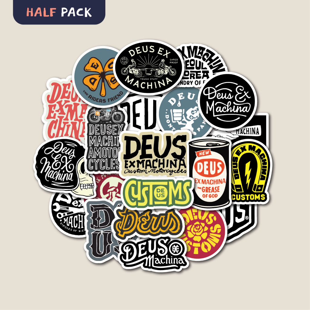 Deus EX MACHINA STICKER PACK | Tumbler STICKER | Helmet Suitcase LAPTOP ...