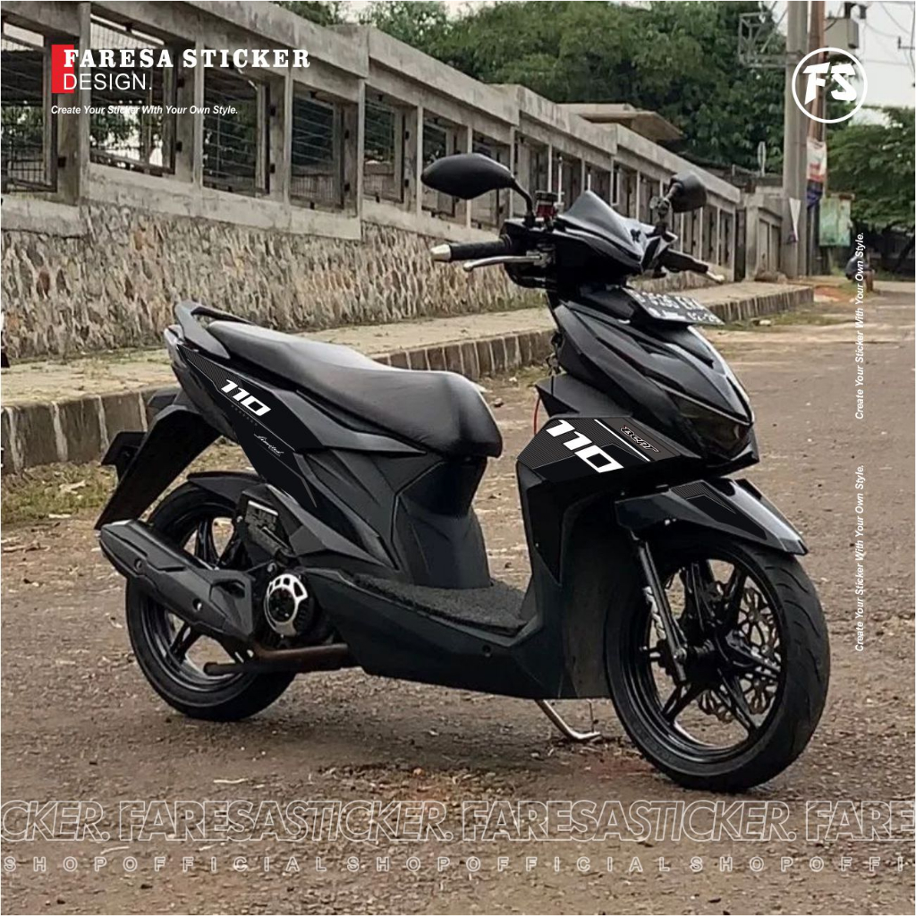 HITAM D2 HONDA BEAT NEW 110 Striping Variation | Beat NEW 2019-2023 ...
